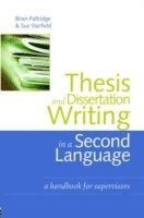 Thesis and Dissertation Writing in a Second Language - Brian Paltridge, Sue Starfield, Brian ...