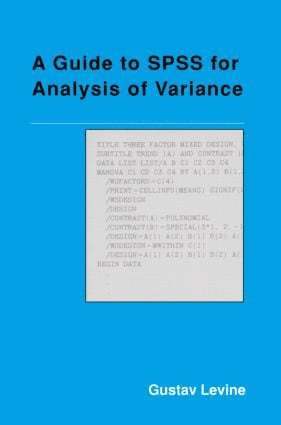 Guide to SPSS for Analysis of Variance - Gustav Levine - Häftad ...