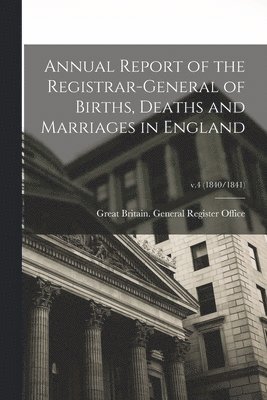 Annual Report of the Registrar-General of Births, Deaths and Marriages ...