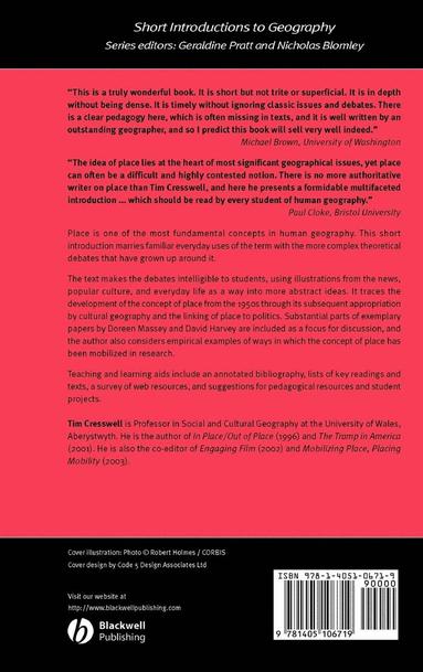 Place - Tim Cresswell - Bok (9781405106719) | Bokus