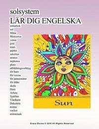 solsystem LÄR DIG ENGELSKA målarbok sol Måne Mercurius venus jord mars ...