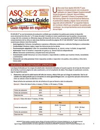 Ages & Stages Questionnaires: Social Emotional (ASQ:SE-2): Quick Start Guide (Spanish) / Guia ...