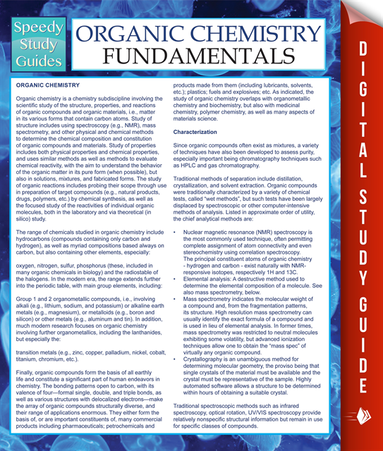 Organic Chemistry Fundamentals Study Guide - Ebok - Speedy Publishing ...