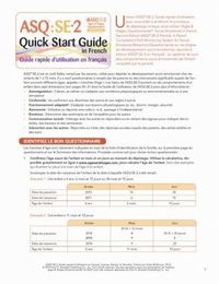 Ages & Stages Questionnaires: Social-Emotional (ASQ:SE-2): Quick Start ...
