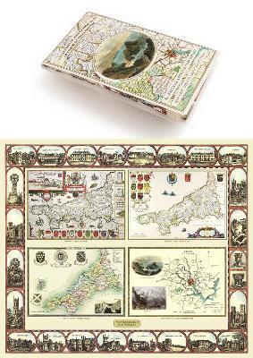 Cornwall 1611 - 1836 - Fold Up Map that features a collection of Four ...