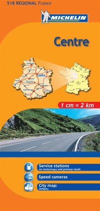Central France Map - Michelin - Sheet map, folded (9782067135260) | Bokus