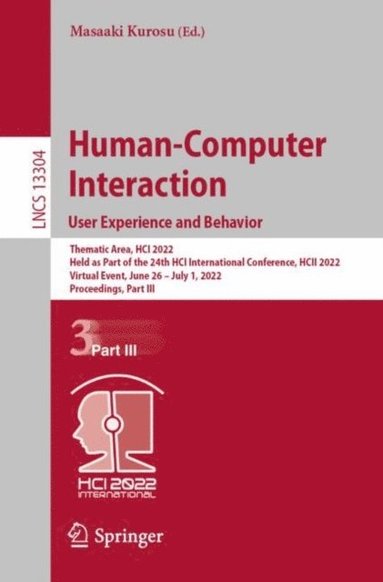Human-Computer Interaction. User Experience and Behavior - Ebok - Masaaki Kurosu (9783031054129 ...