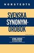 Norstedts svenska synonymordbok 196 000 Synonymer - Britt-Marie ...