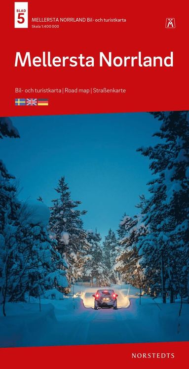 Mellersta Norrland Bil & Turistkarta Nr 5 : Skala 1:400.000 - Sheet map ...
