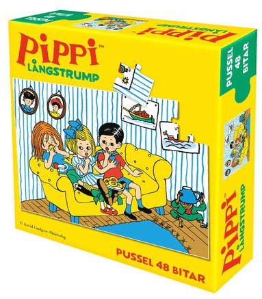 Pussel 48 bitar Pippi Långstrump - Rabén & Sjögren Förlag - Pussel ...