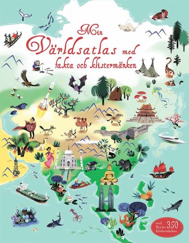 Min världsatlas med fakta och klistermärken - Sam Lake - Häftad ...