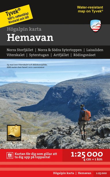 Högalpin karta Hemavan 1:25.000 - Sheet map, folded (9789189079168) | Bokus