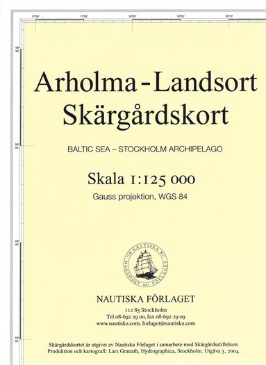 Skärgårdskort Arholma - Landsort - Karta, falsad. (9789189564220) | Bokus