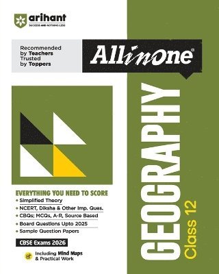 Arihant All in One Geography Class 12 for Cbse Exams 2025-26 as Per ...