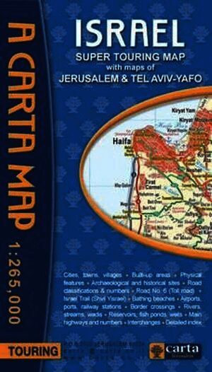 Carta's Israel Super Touring Map - Carta Jerusalem - Sheet map, folded ...