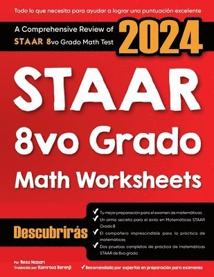 Hojas de trabajo de matemáticas de STAAR 8vo Grado - Reza Nazari - Häftad (9798894445168) | Bokus