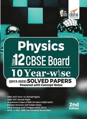 Physics Class 12 CBSE Board 10 YEAR-WISE (2013 - 2022) Solved Papers ...